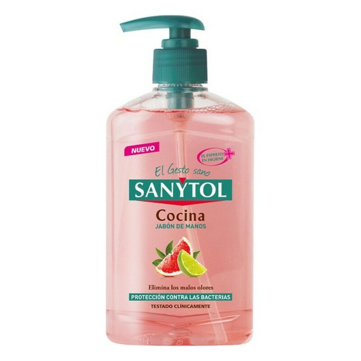 Sabonete de Mãos Líquido com Doseador Antibacterias Kitchen Sanytol ...